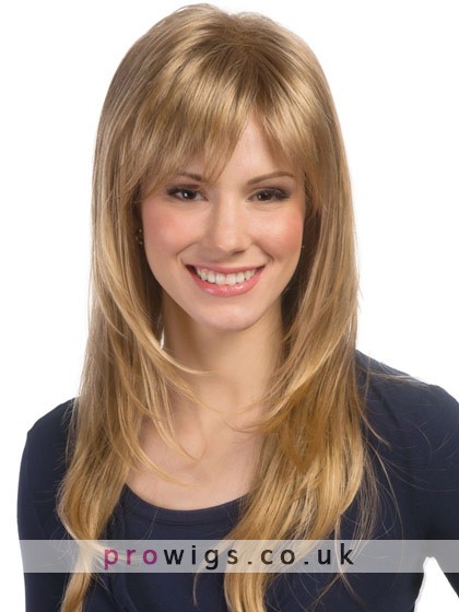 Extra Long Face Framing Feathered Layered Cut Wig, Synthetic Mens Wigs ...